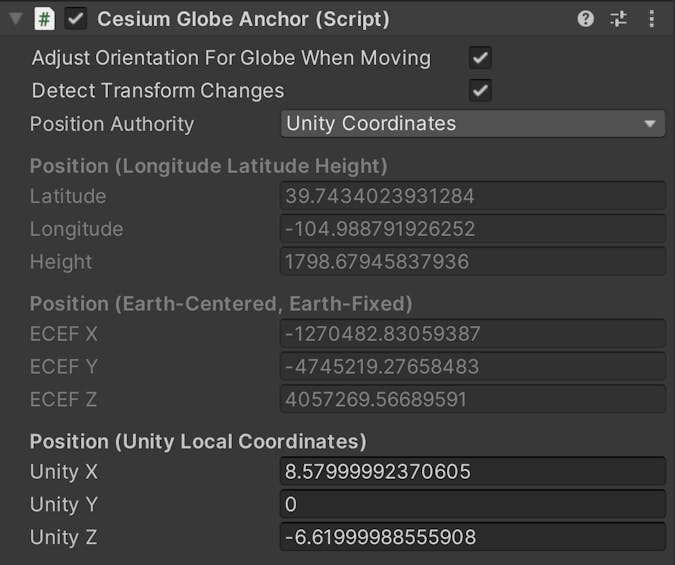 Cesium For Unity Georeferenced Sub Scenes Cesium