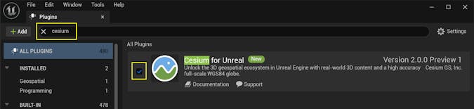 Cesium for Unreal Quickstart – Cesium