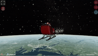 Adding Snow to NORAD's Santa Tracker – Cesium