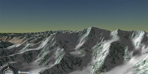 Mountains and Lakes of Canada with Cesium World Terrain – Cesium