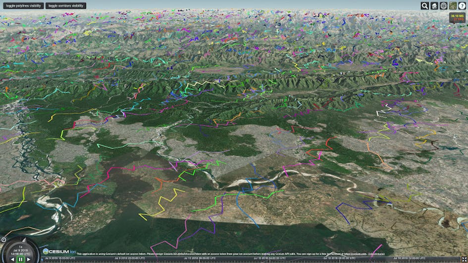 Polylines on Terrain – Cesium