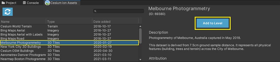 Adding Datasets – Cesium