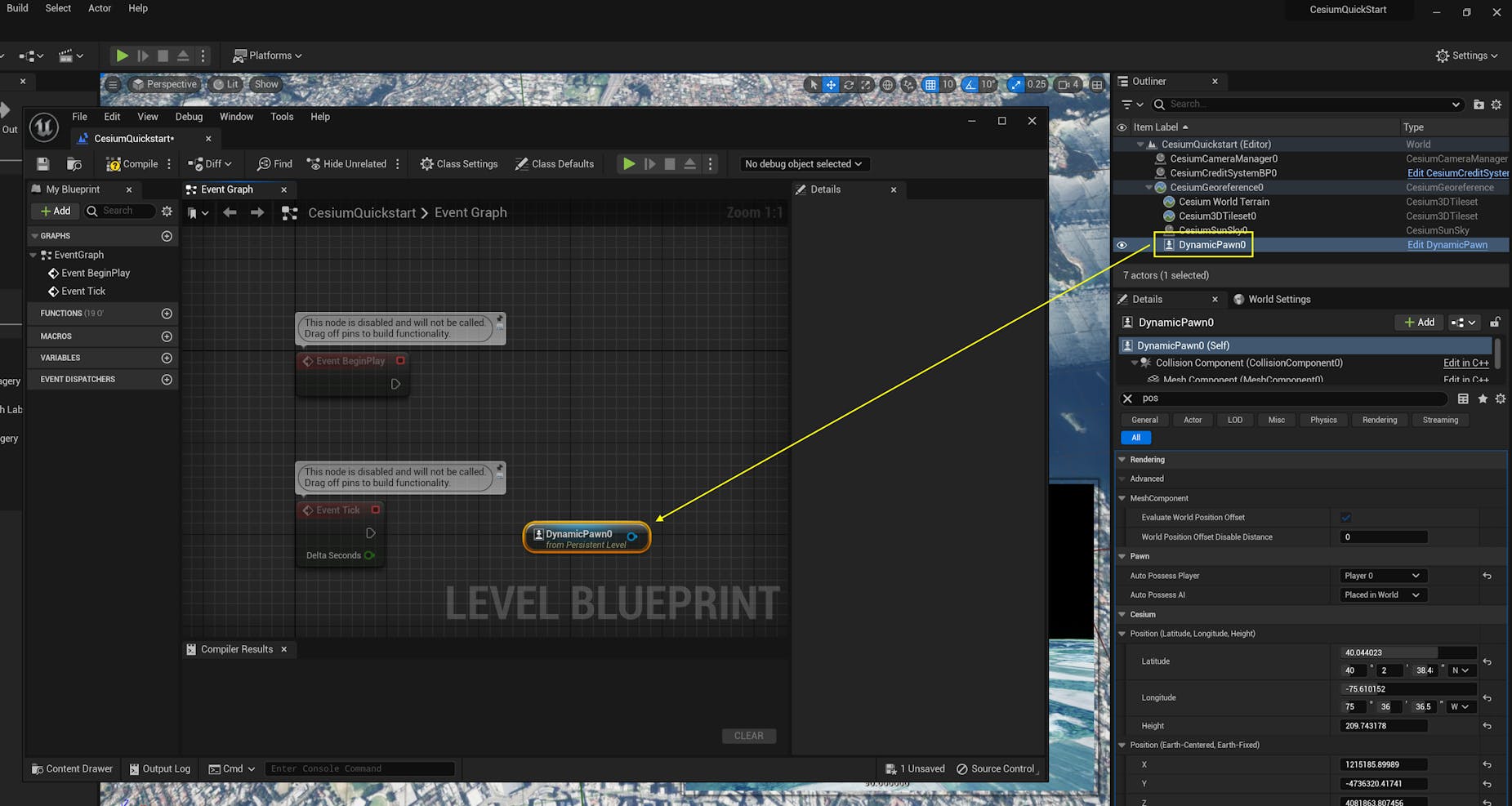 Transition Between Locations on the Globe – Cesium