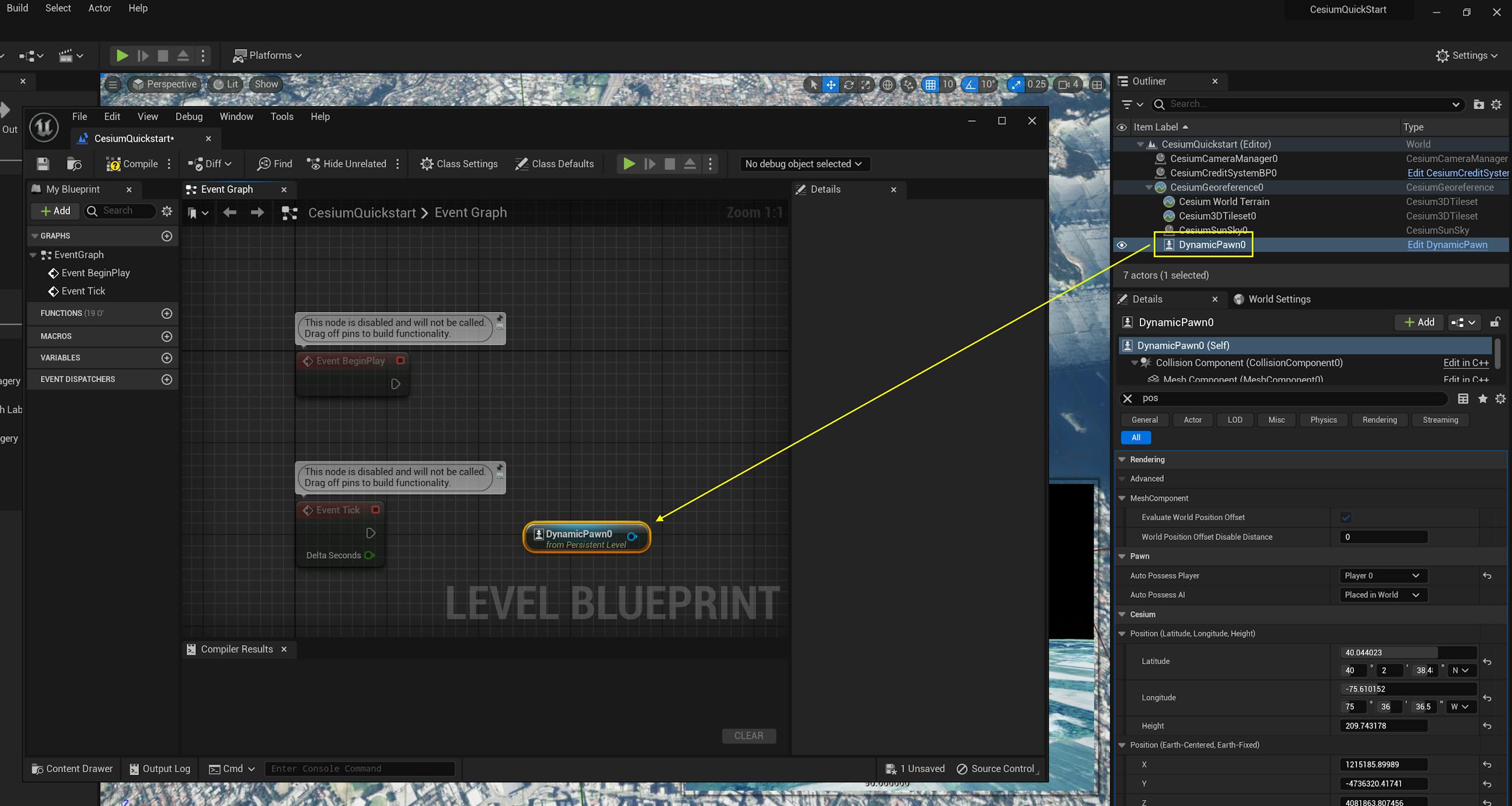 Transition Between Locations on the Globe – Cesium