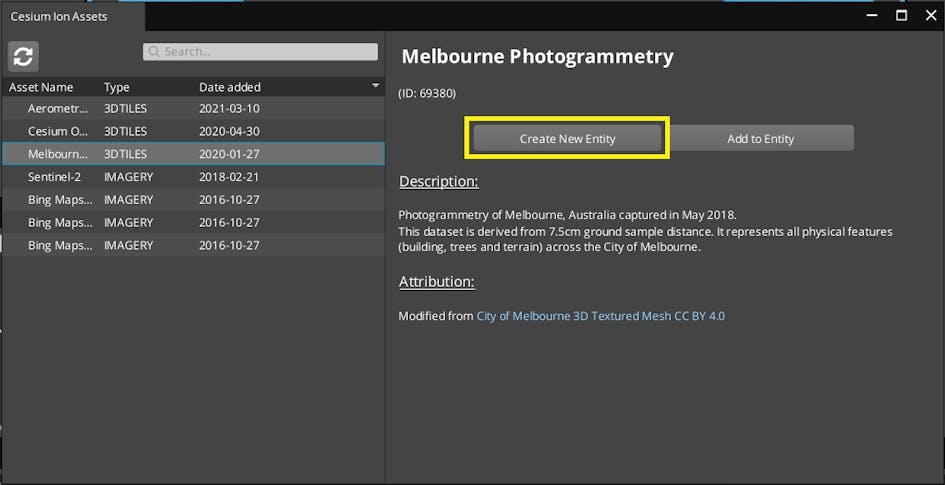 Adding Datasets – Cesium