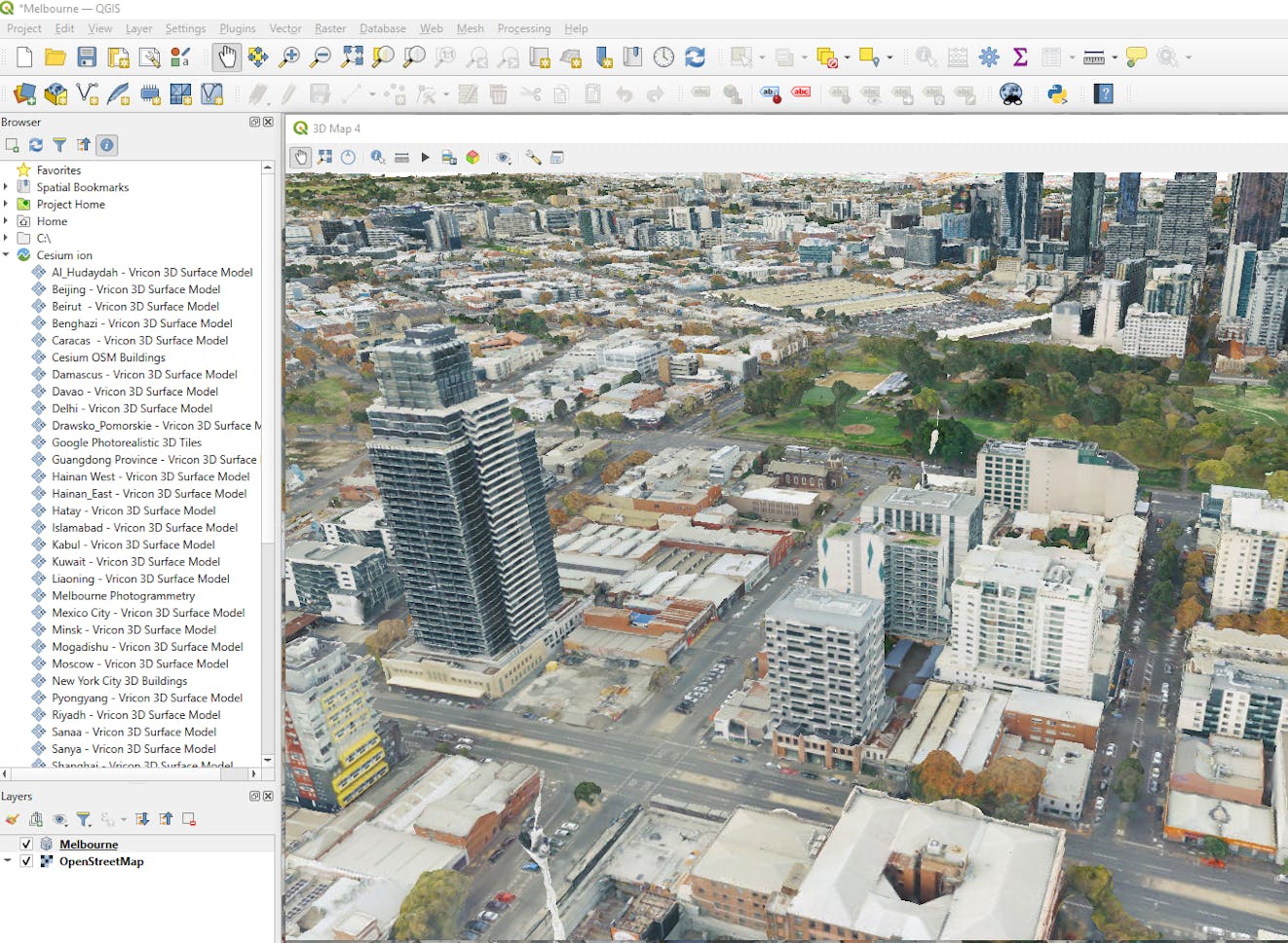QGIS Now Supports 3D Tiles – Cesium