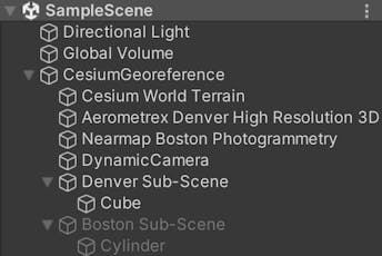 Cesium for Unity Georeferenced Sub-scenes – Cesium