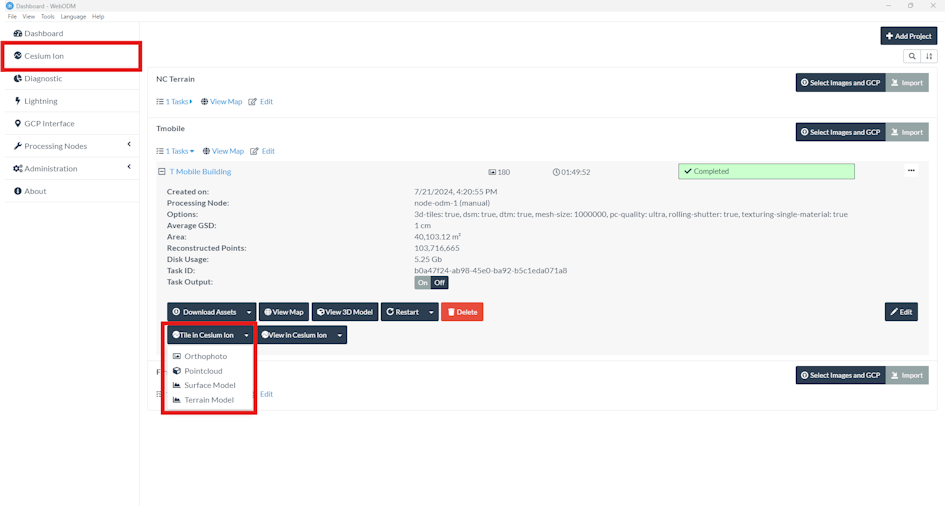 Create 3D Tiles from OpenDroneMap in WebODM – Cesium