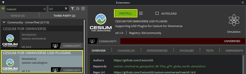 Cesium for Omniverse Quickstart – Cesium