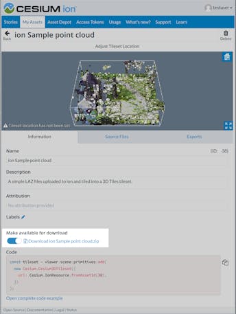 Introducing Cesium ion Archives and Exports – Cesium