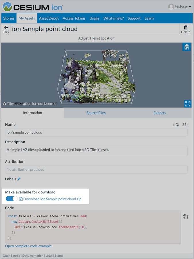 Introducing Cesium ion Archives and Exports – Cesium