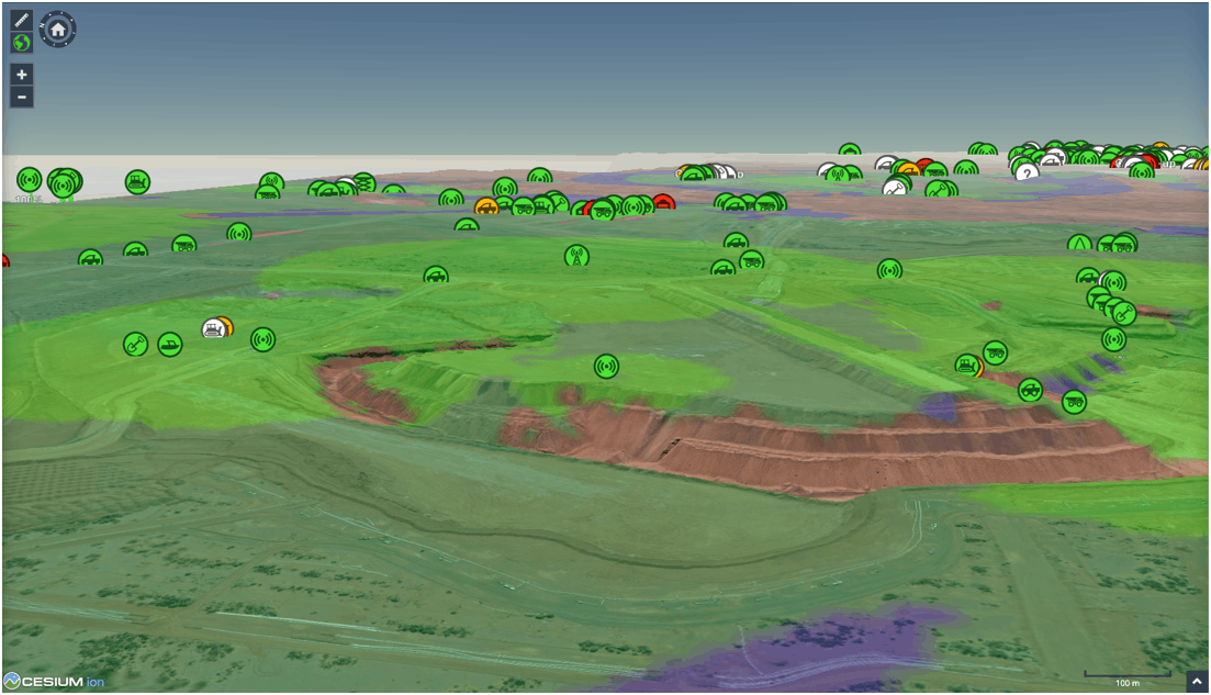 IMS Monitoring Networks at Remote Mines with Cesium – Cesium