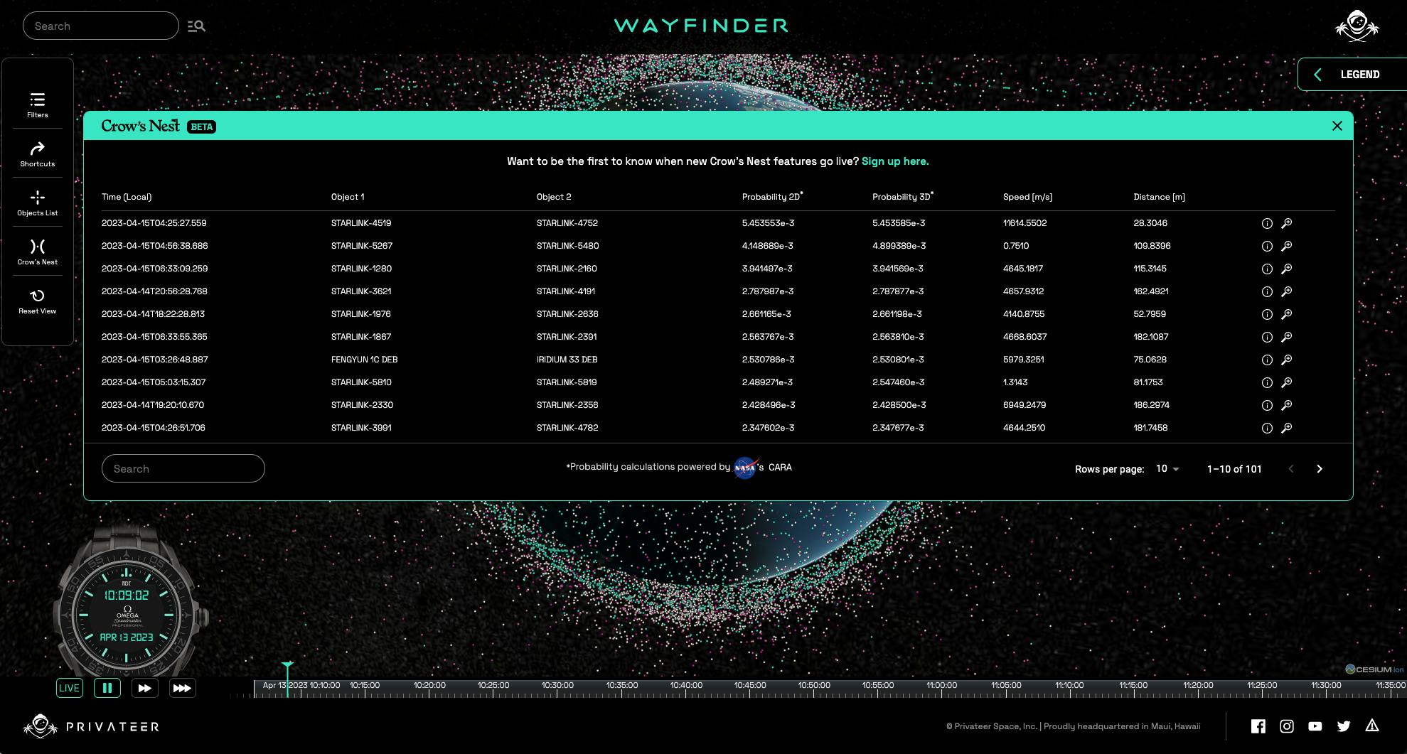 Wayfinder Tracks Orbital Debris with CesiumJS – Cesium