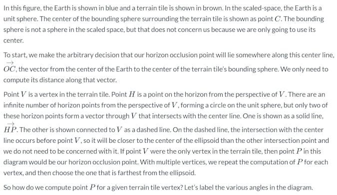 Computing the horizon occlusion point – Cesium