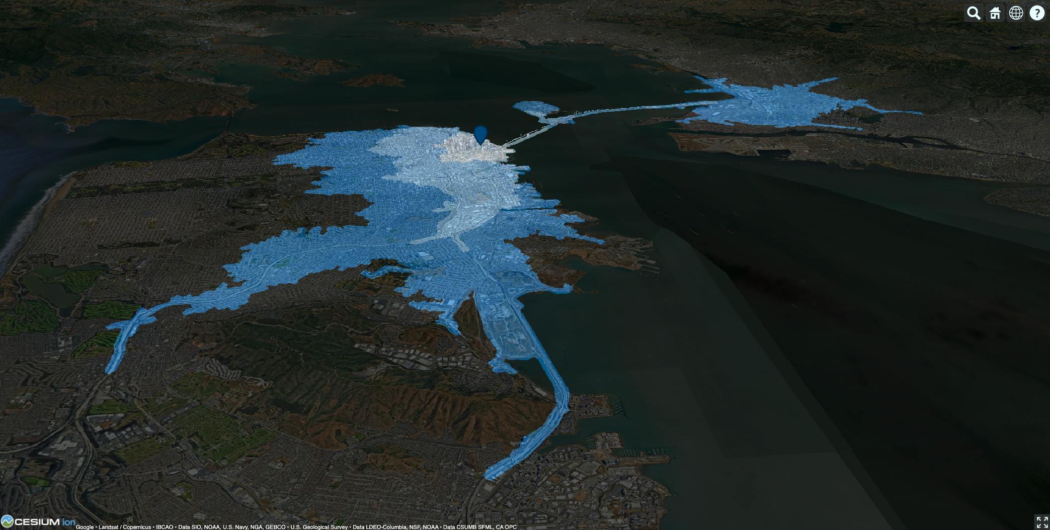 Visualize Travel Time in CesiumJS with Photorealistic 3D Tiles from ...