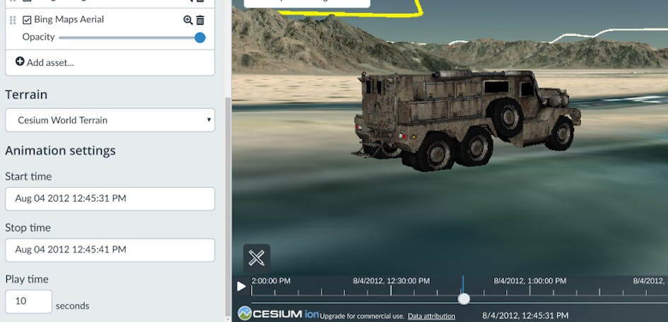 Visualizing Time Dynamic Data – Cesium