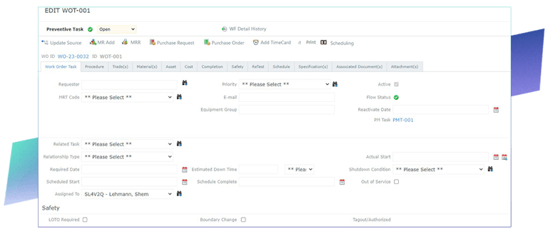 CMMS Work Order | CHAMPS Software