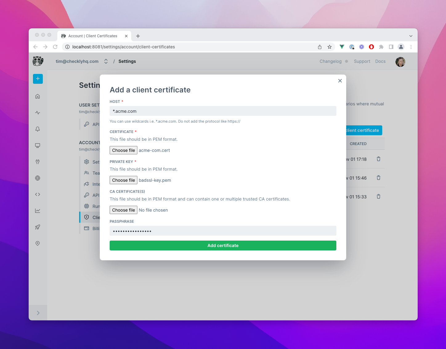 Using Client Certificates for mTLS and Zero Trust Networks