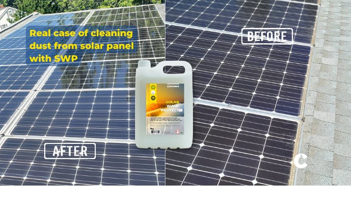 Can I use chemicals to clean my solar panels?