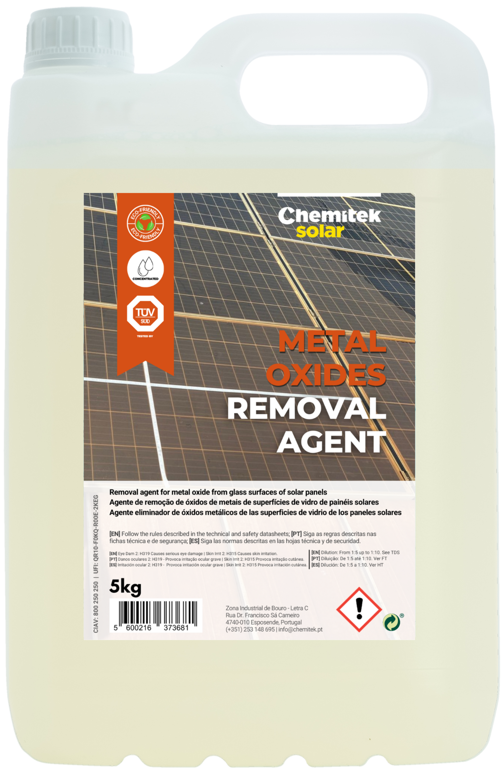 Removal agent for metal oxides residues