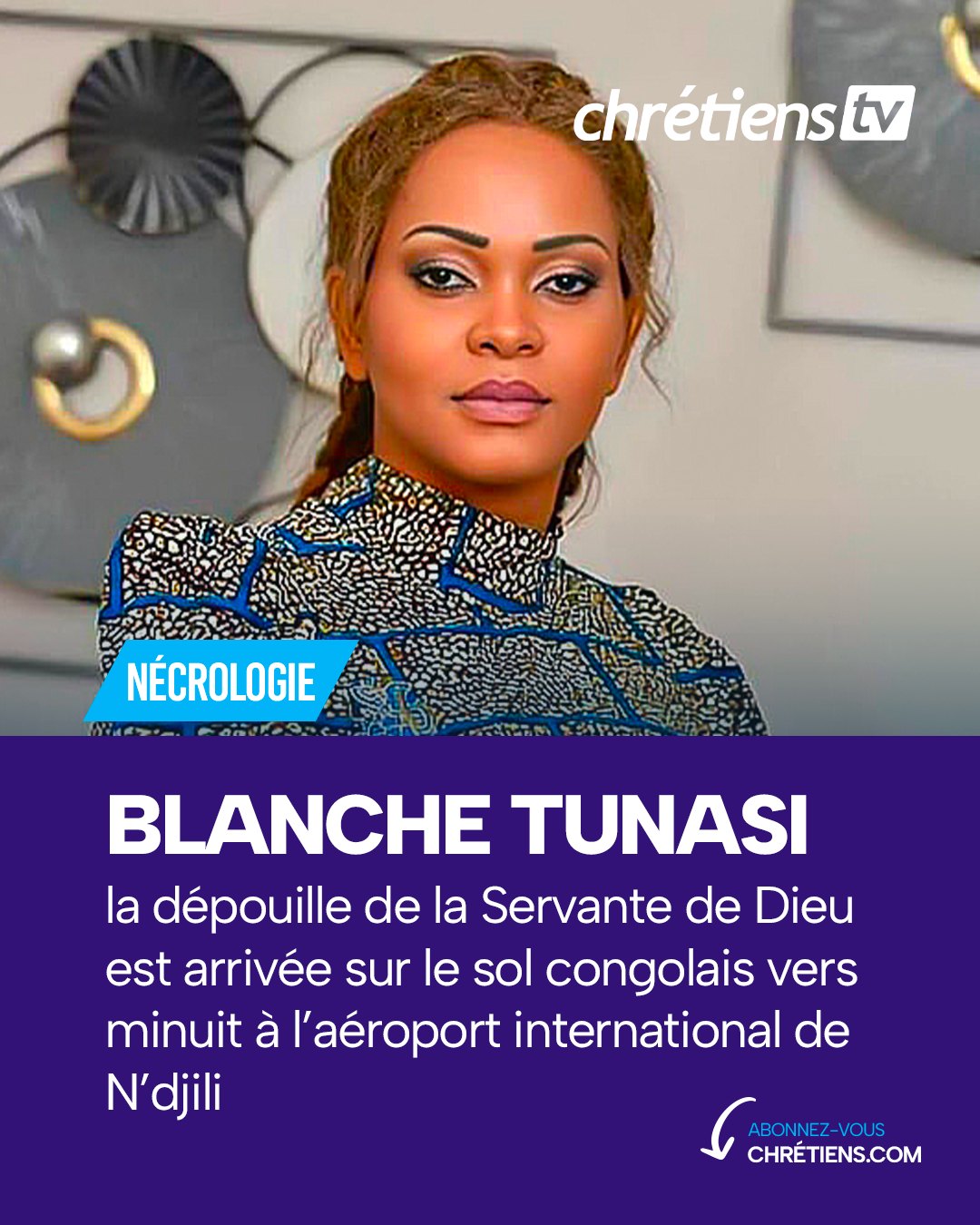 Le corps de Blanche TUNASI arrive à Kinshasa
