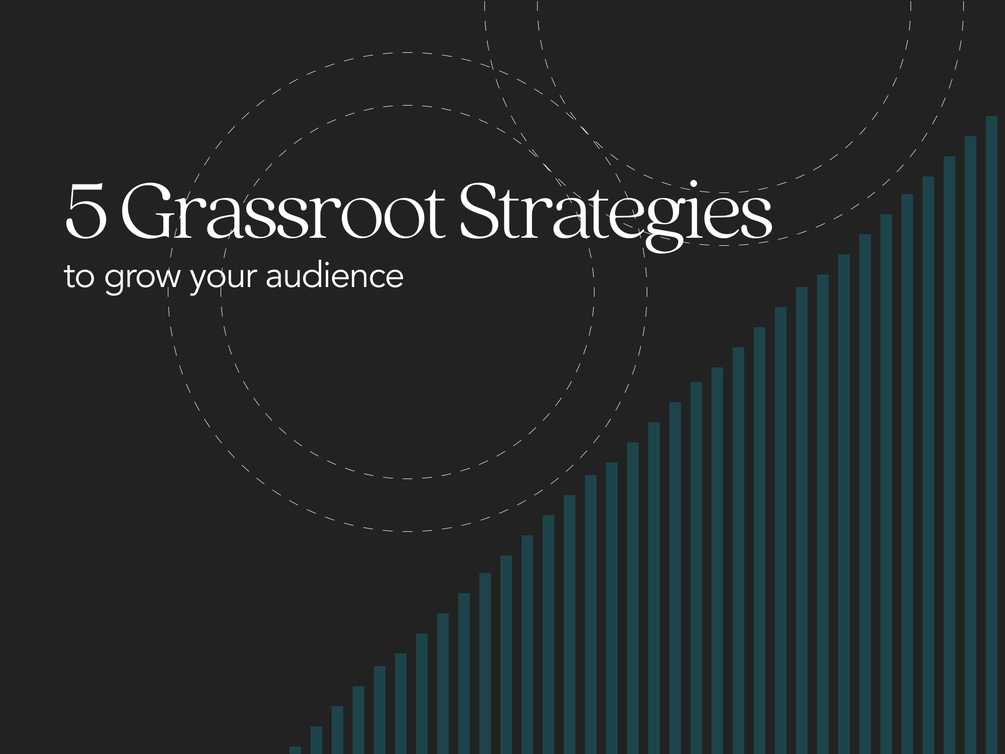 5 grassroots strategies to grow your audience