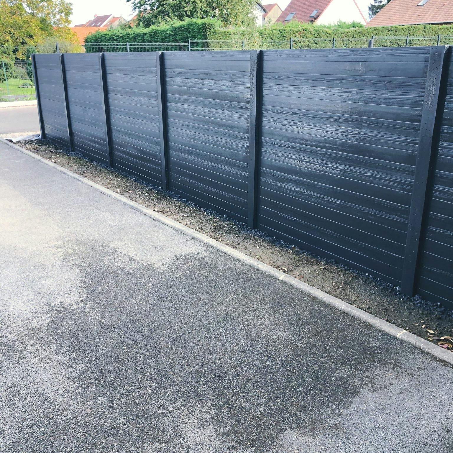 belle cloture beton imitation bois