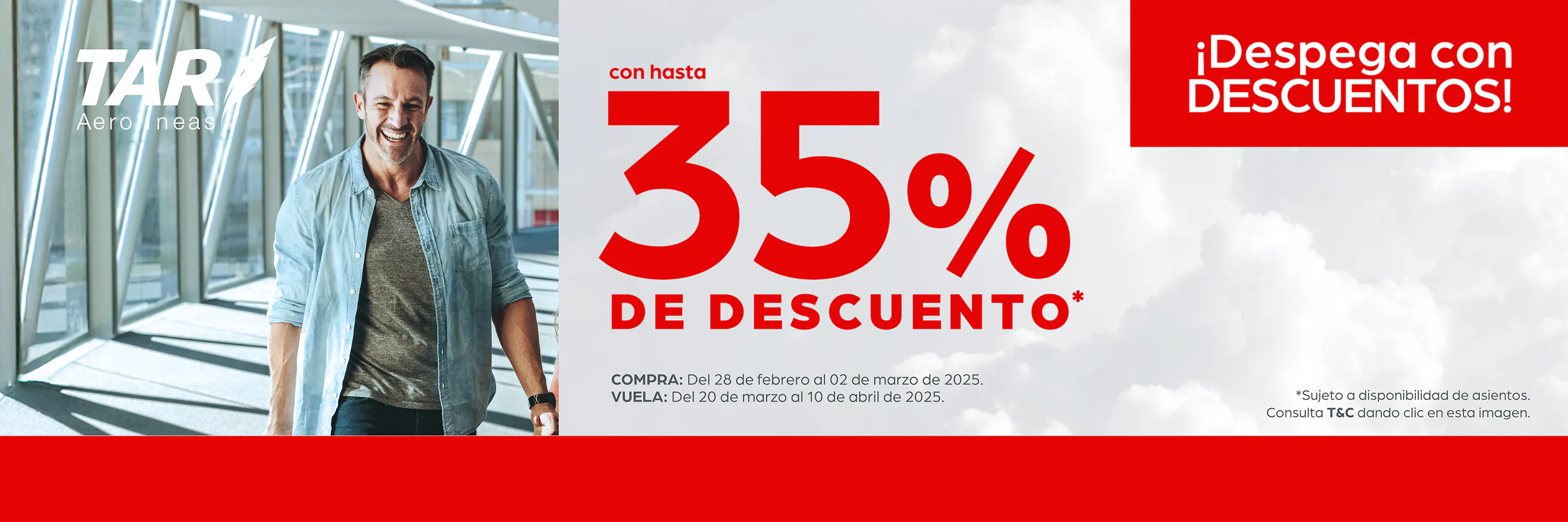 TAR Aerolíneas | TAR | Boletos de Avión | Vuelos