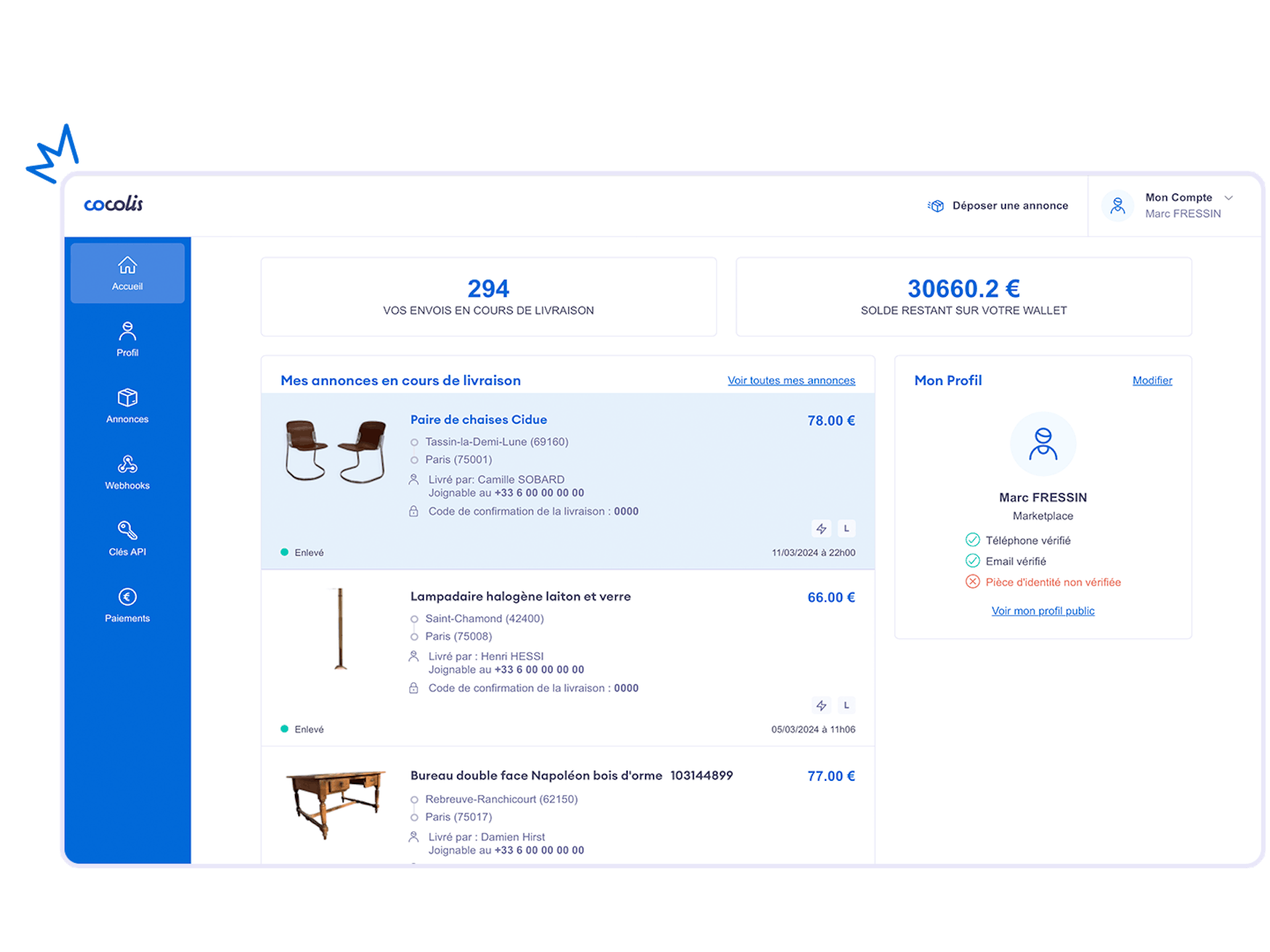 Gérez vos livraisons avec l'interface pro Cocolis | Cocolis.fr
