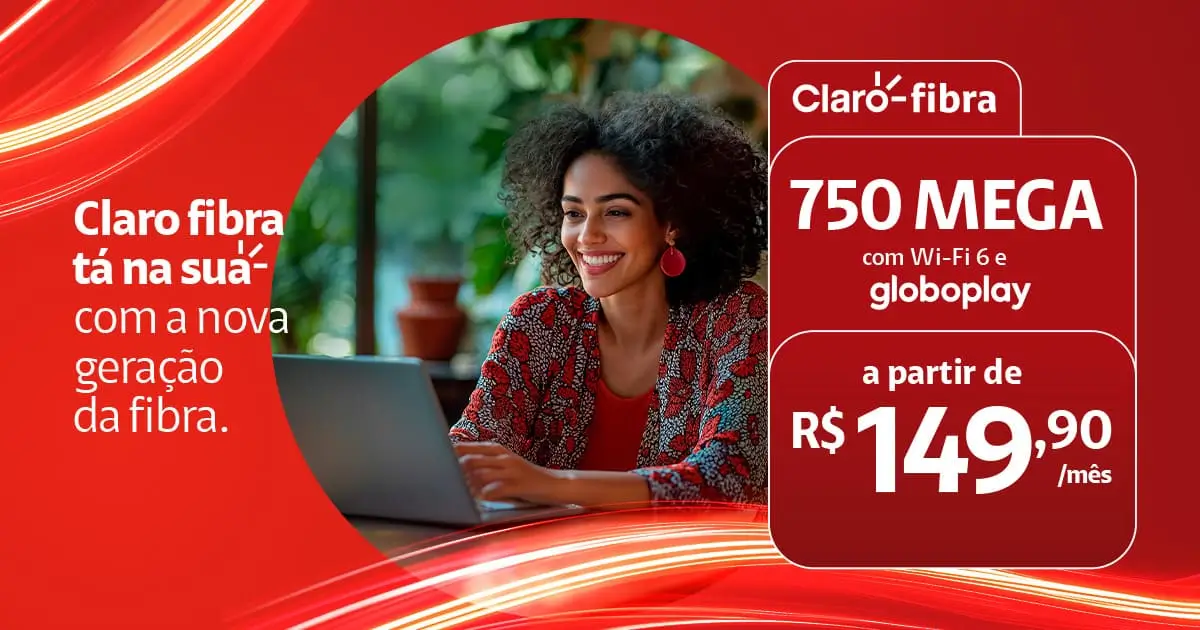 Claro Internet 750MB + Globoplay Grátis: 0800 204 4141