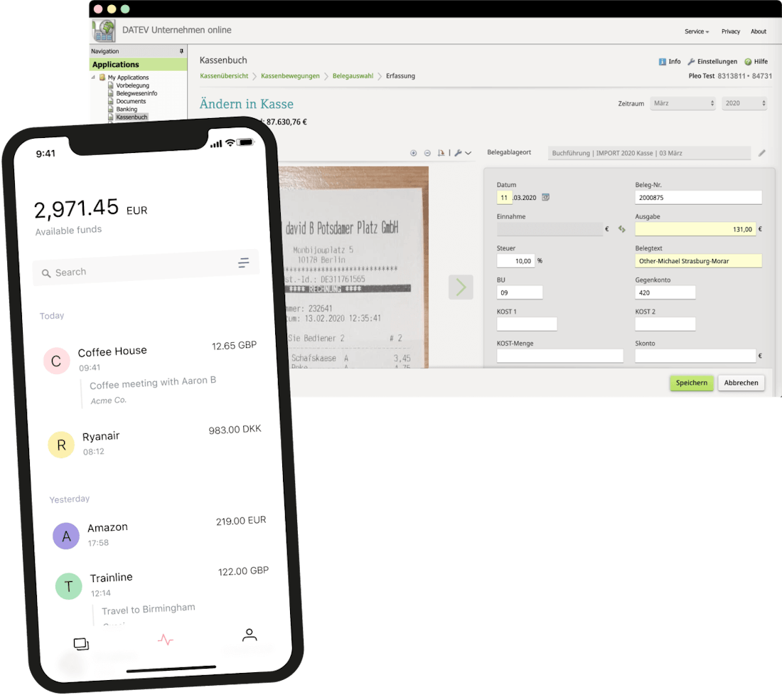 Smarte Kreditkarten mit DATEV-Schnittstelle - Pleo