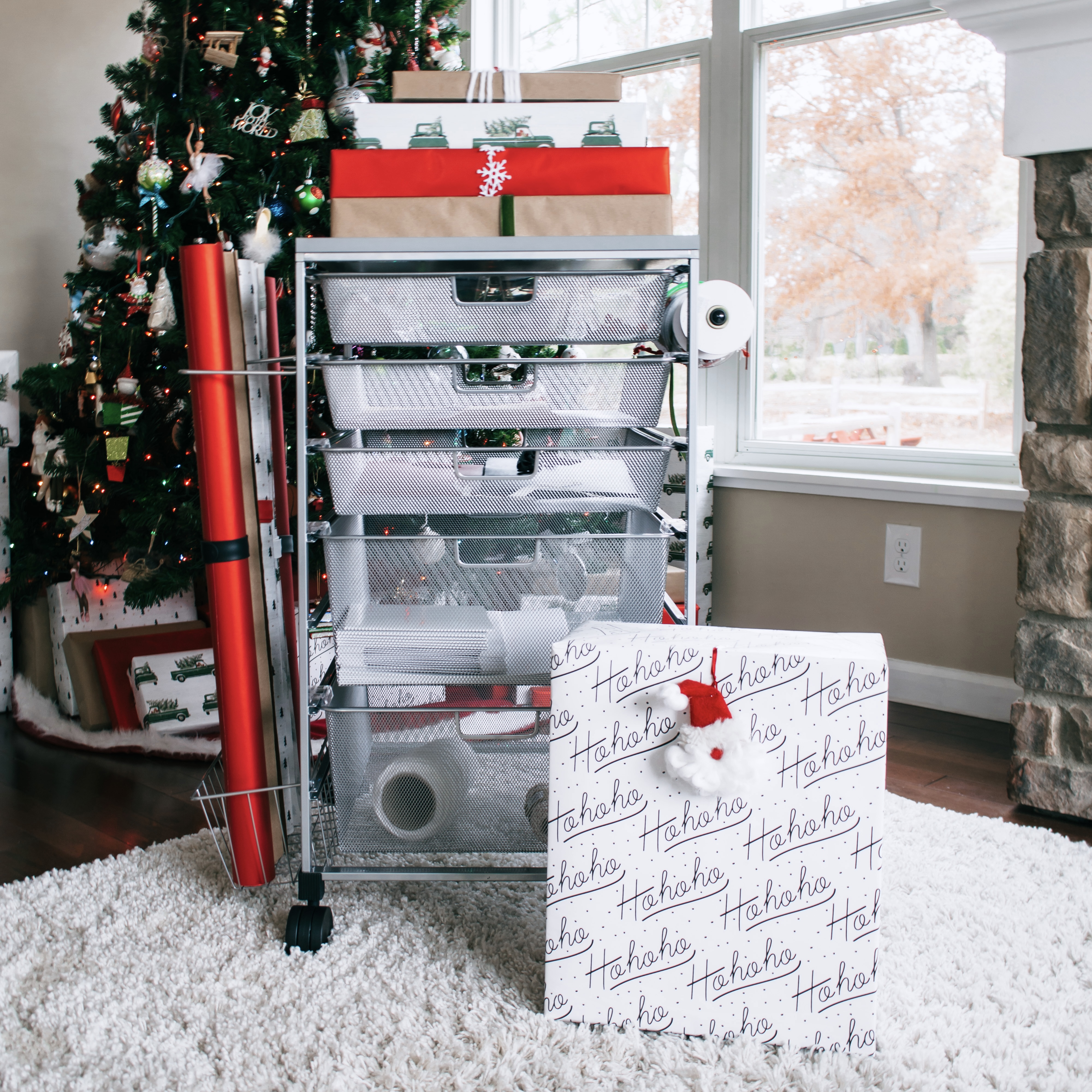 Simple Gift Wrap Storage Stations | Container Stories