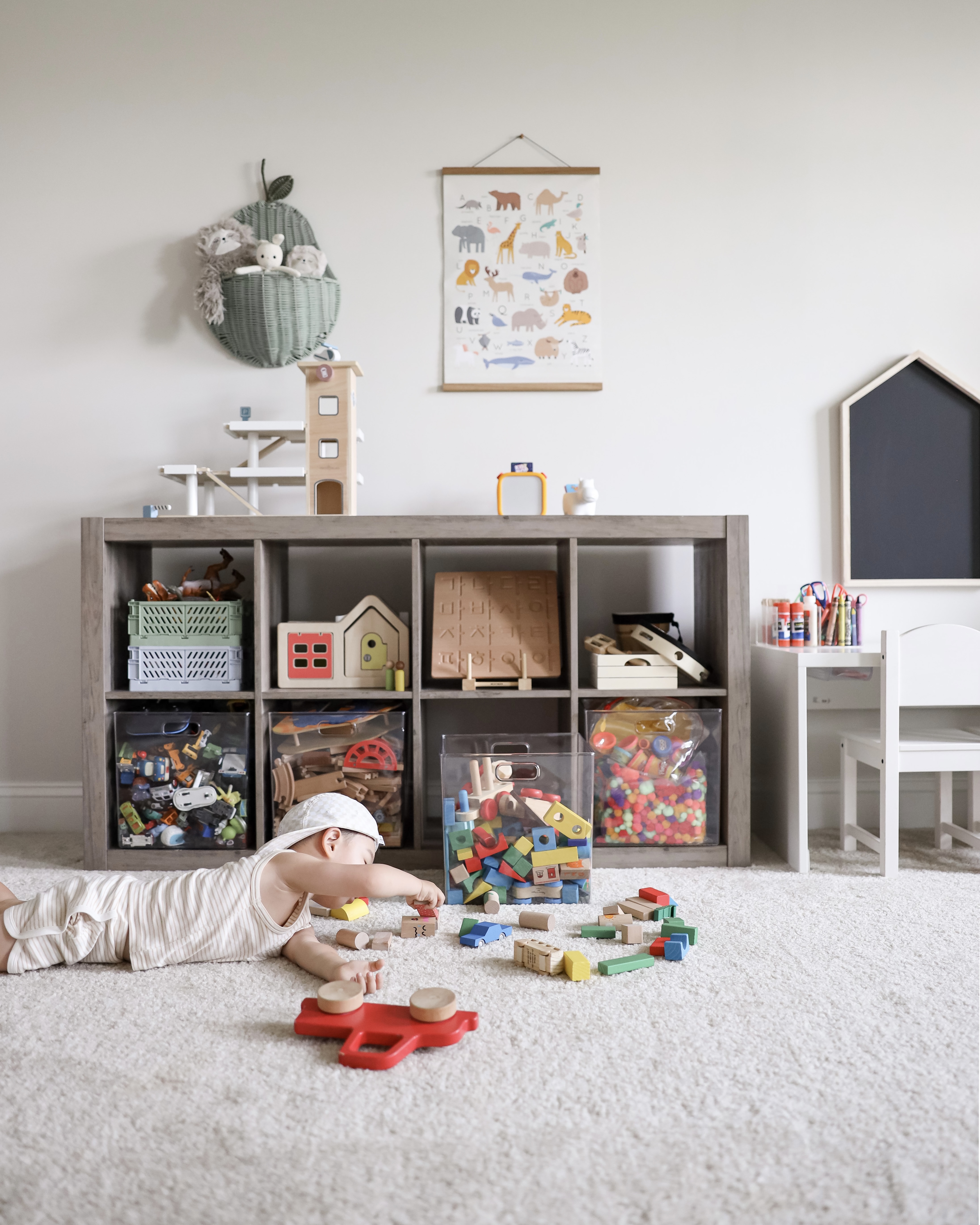 Creative Toy Storage Solutions Before + After: A Farmhouse Modern