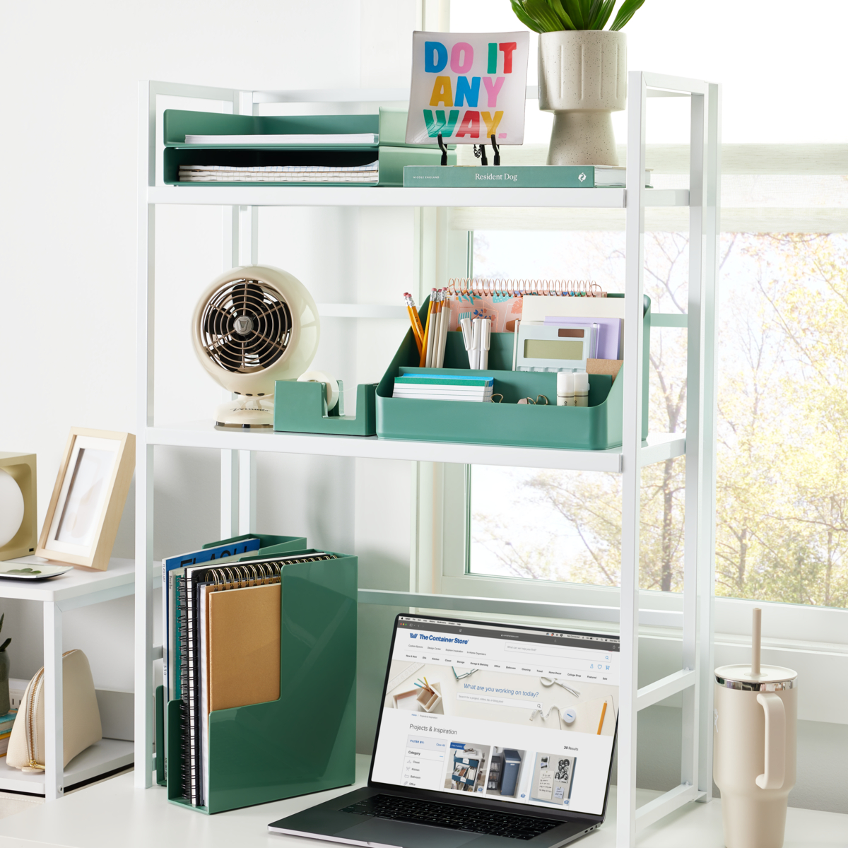 Container store desk hutch store