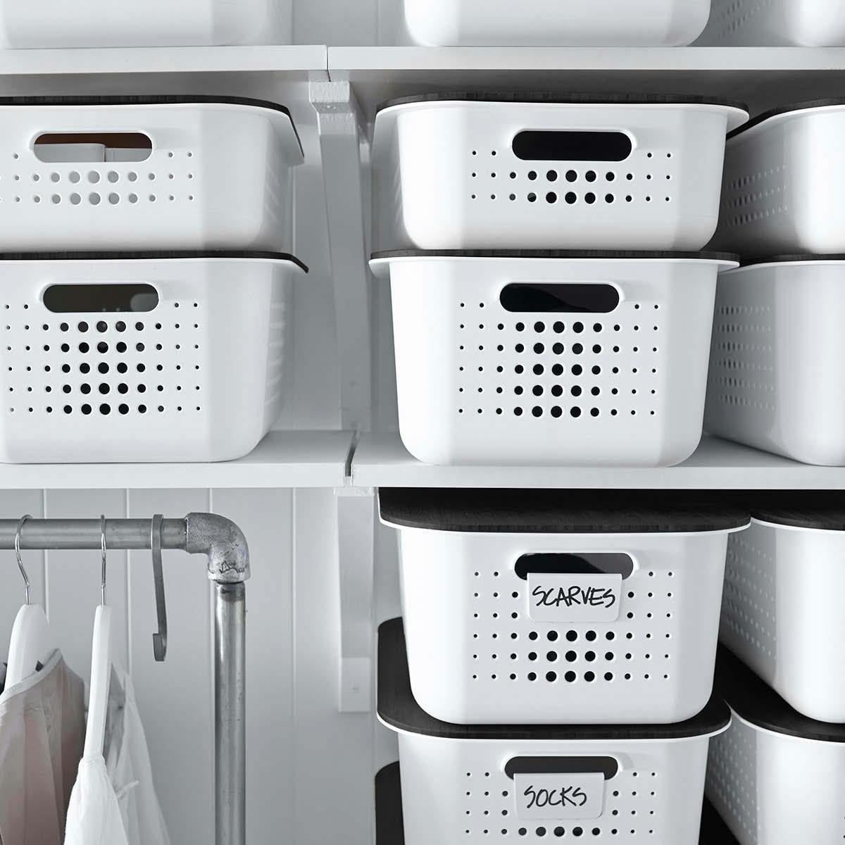 Plastic Bins & Baskets - Plastic Baskets & Storage Containers with Lids ...