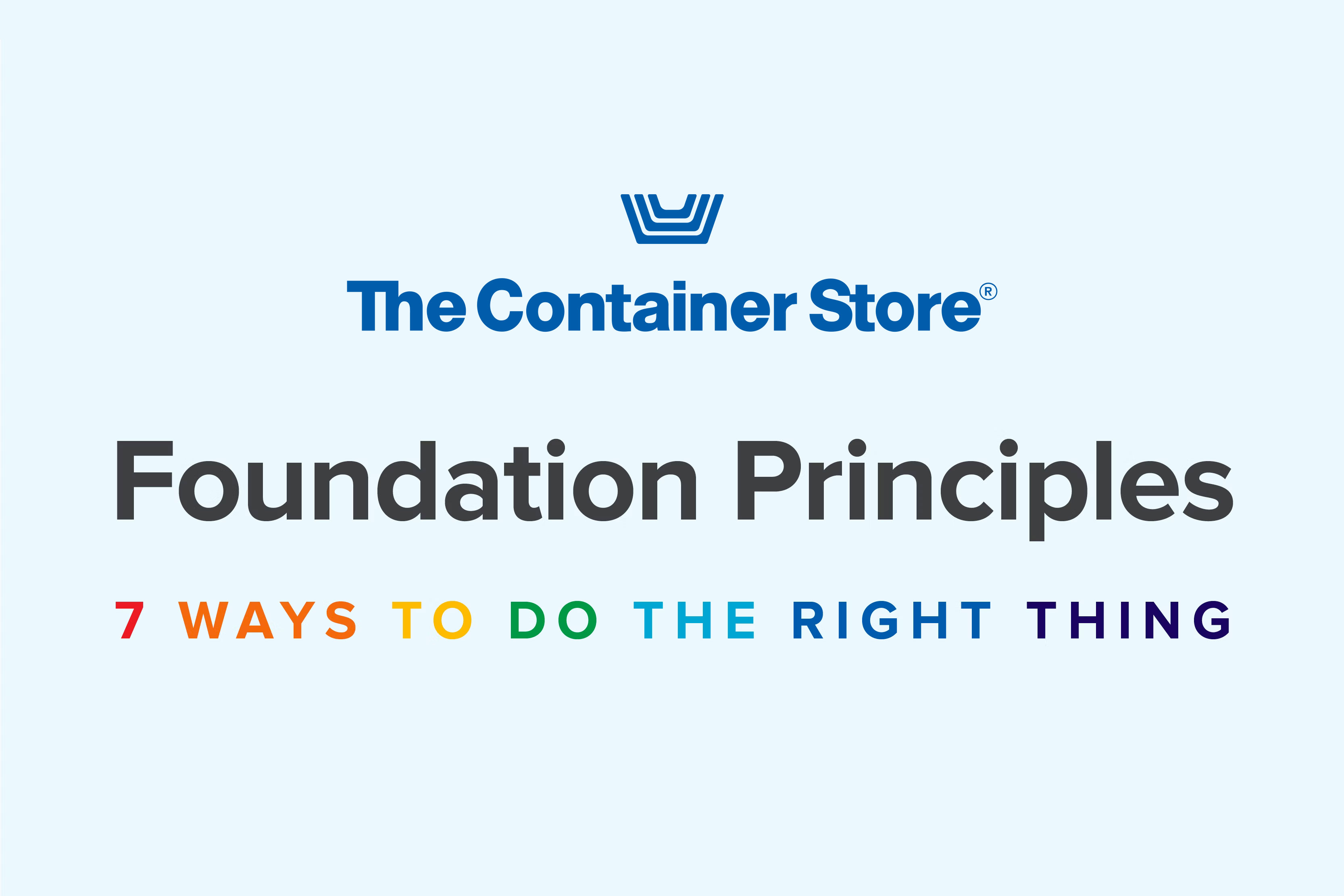 Our Foundation Principles | Container Stories