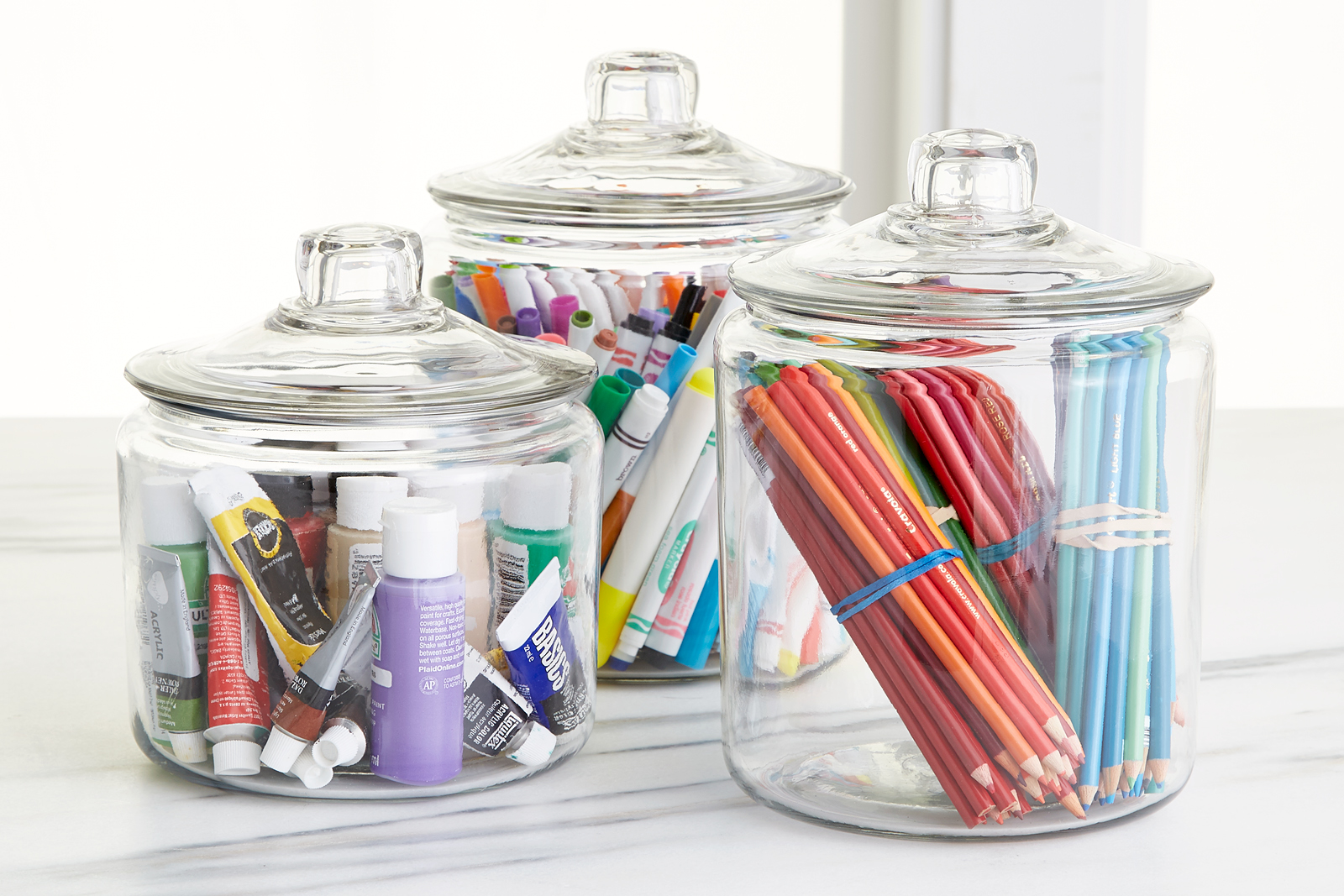 Clearly Functional: Our Glass Canisters - Organized Six Different Ways ...