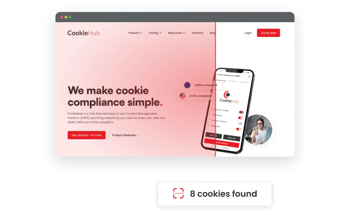 Free Cookie Scanner | CookieHub CMP