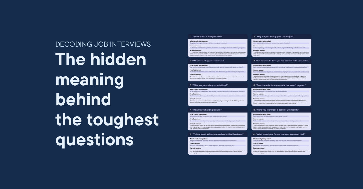 Decoding Job Interviews: The Hidden Meaning Behind the Toughest ...