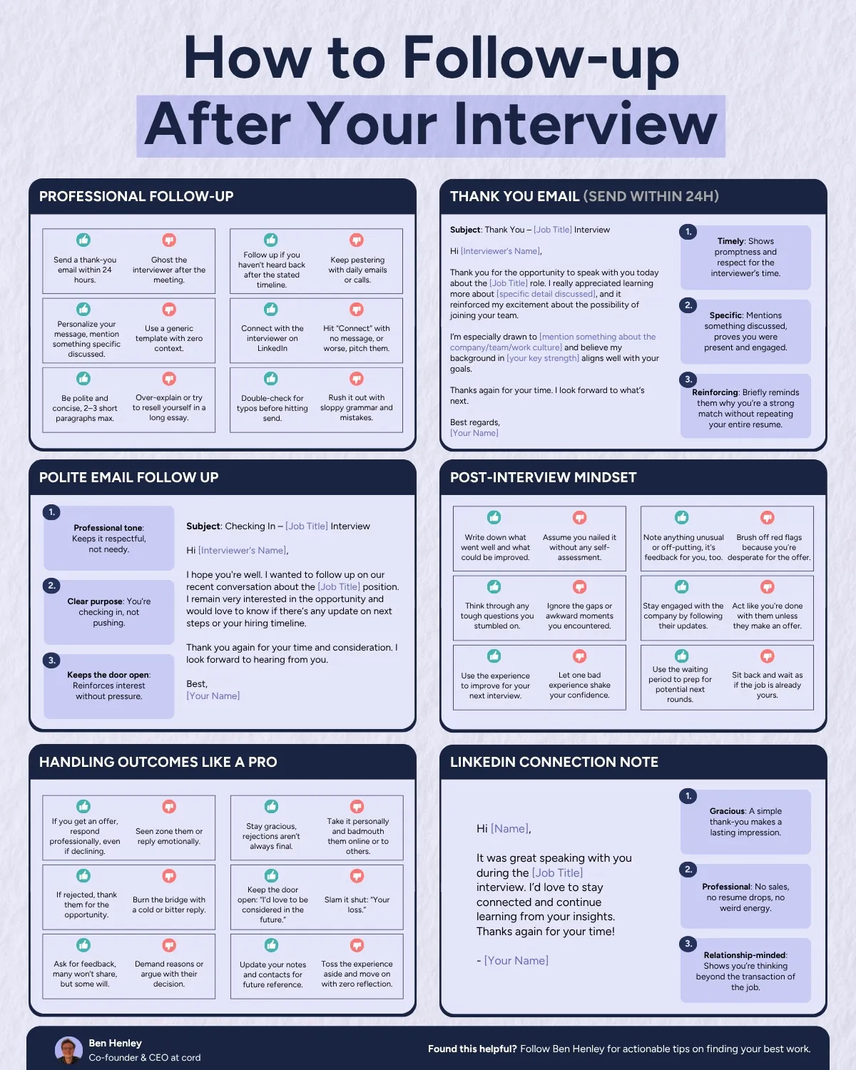How to Follow Up After Your Job Interview - cord