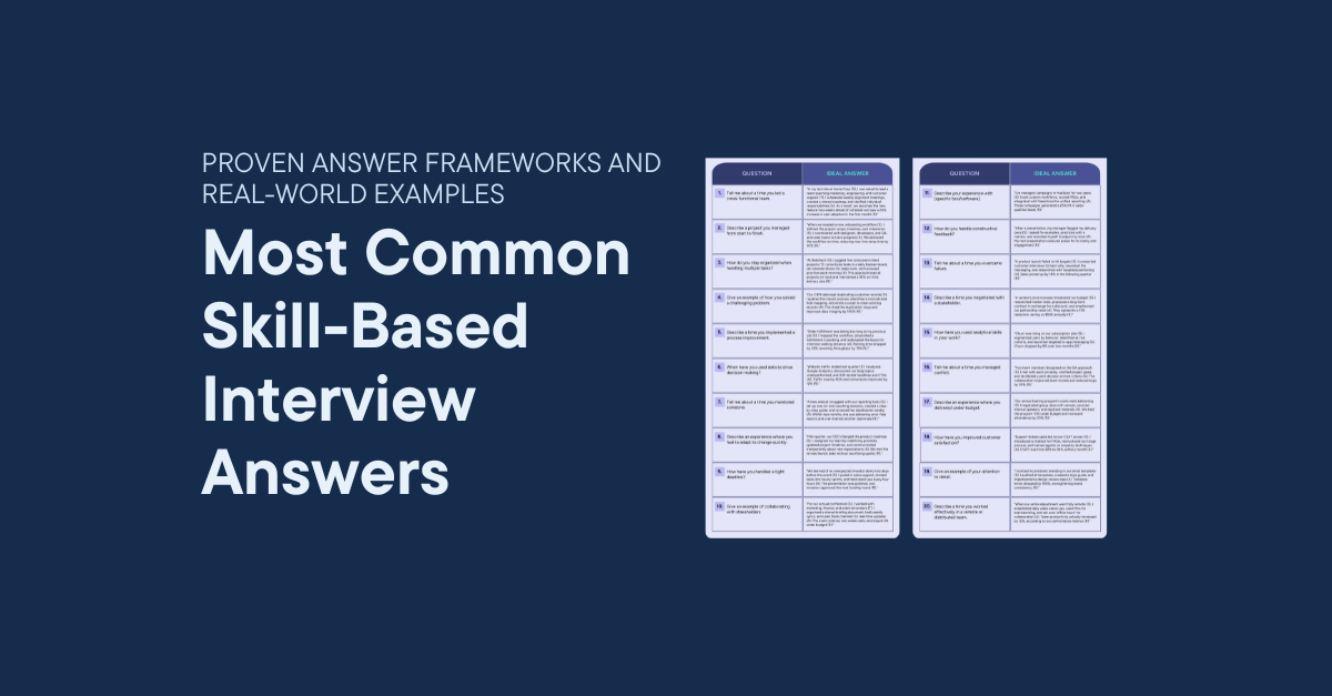 20 Most Common Skill-Based Interview Answers - cord