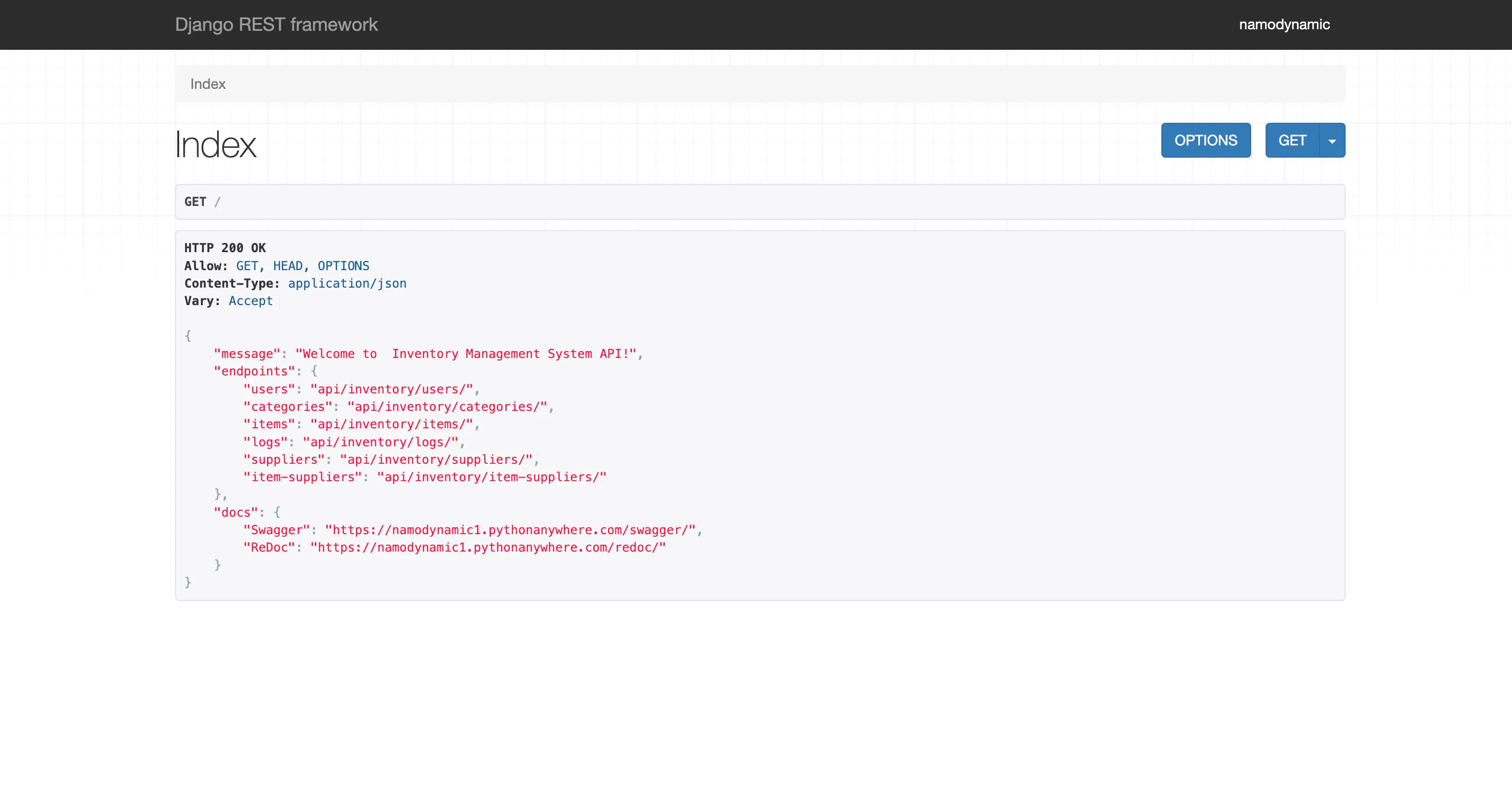 Inventory Management API: RESTful Django Solution