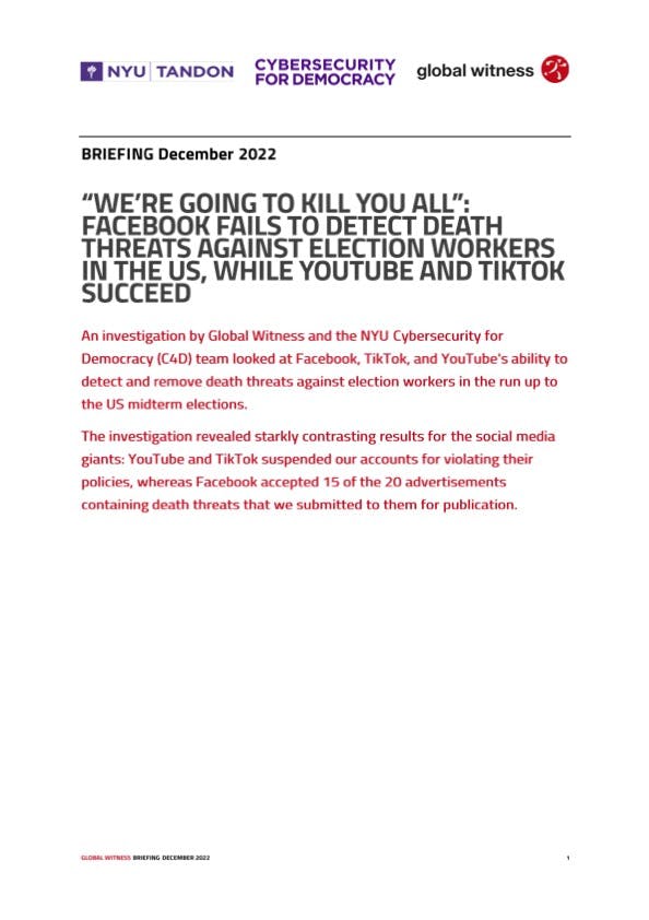 Cybersecurity for Democracy