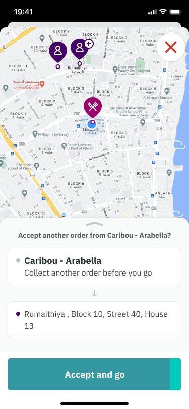 Deliveroo | Receiving a stacked order at the restaurant