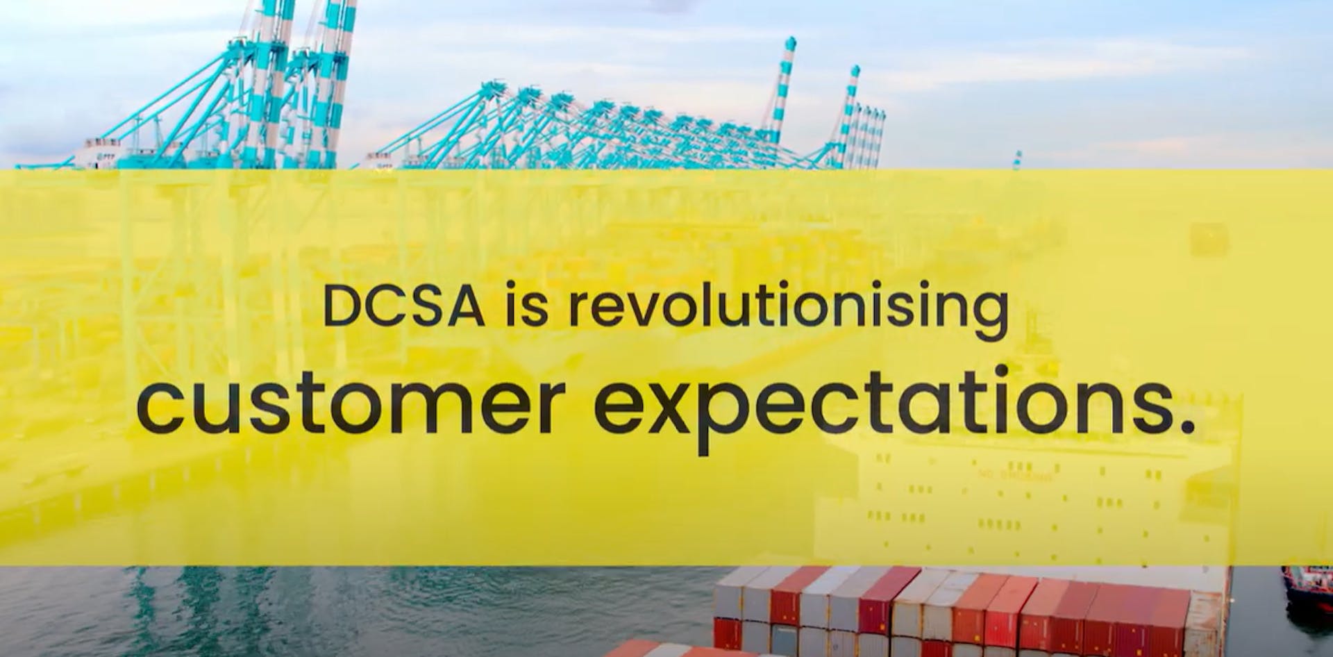 Improving the shipping customer's experience | Our mission | DCSA