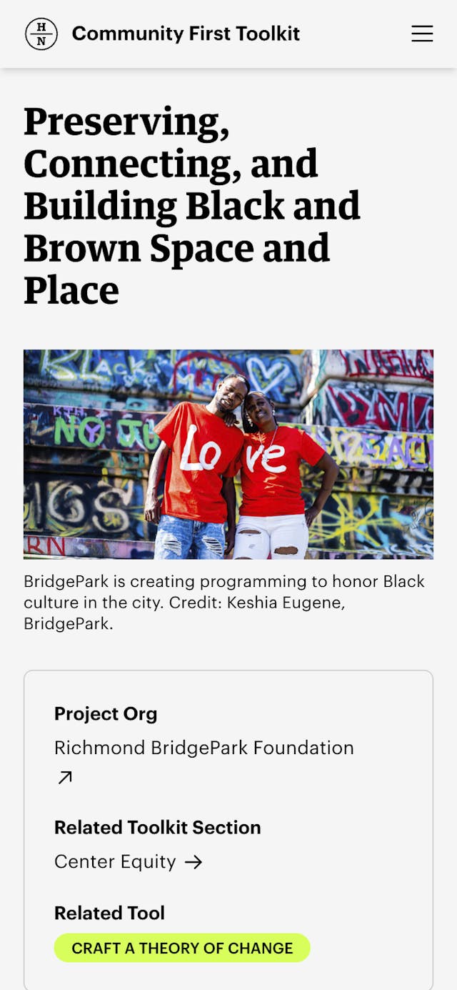 Community First Toolkit case study - web design and development. — Decimal.