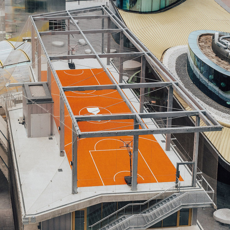 Rooftop Basketball Court Near The O2 | Design District