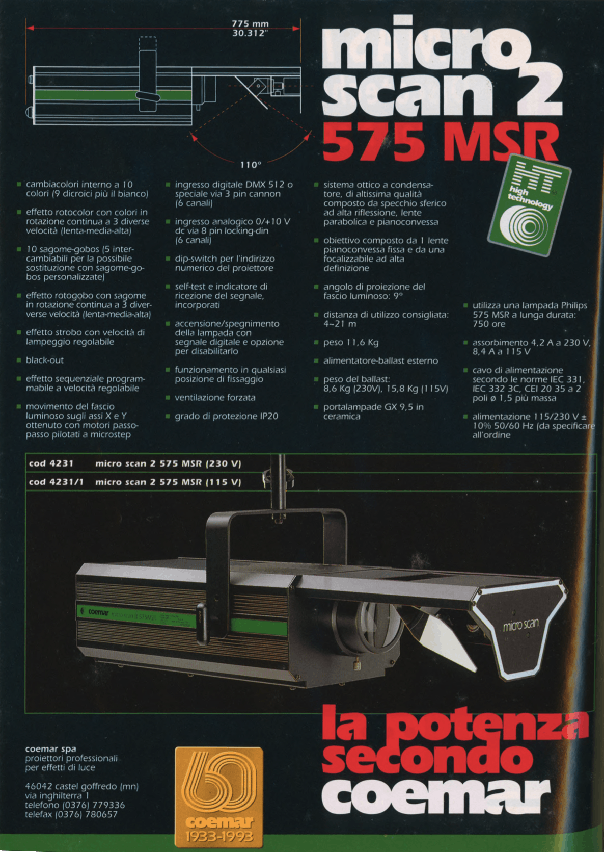 Micro scan 2 575 MSR | Inserzioni | Disco & Dancing Archive