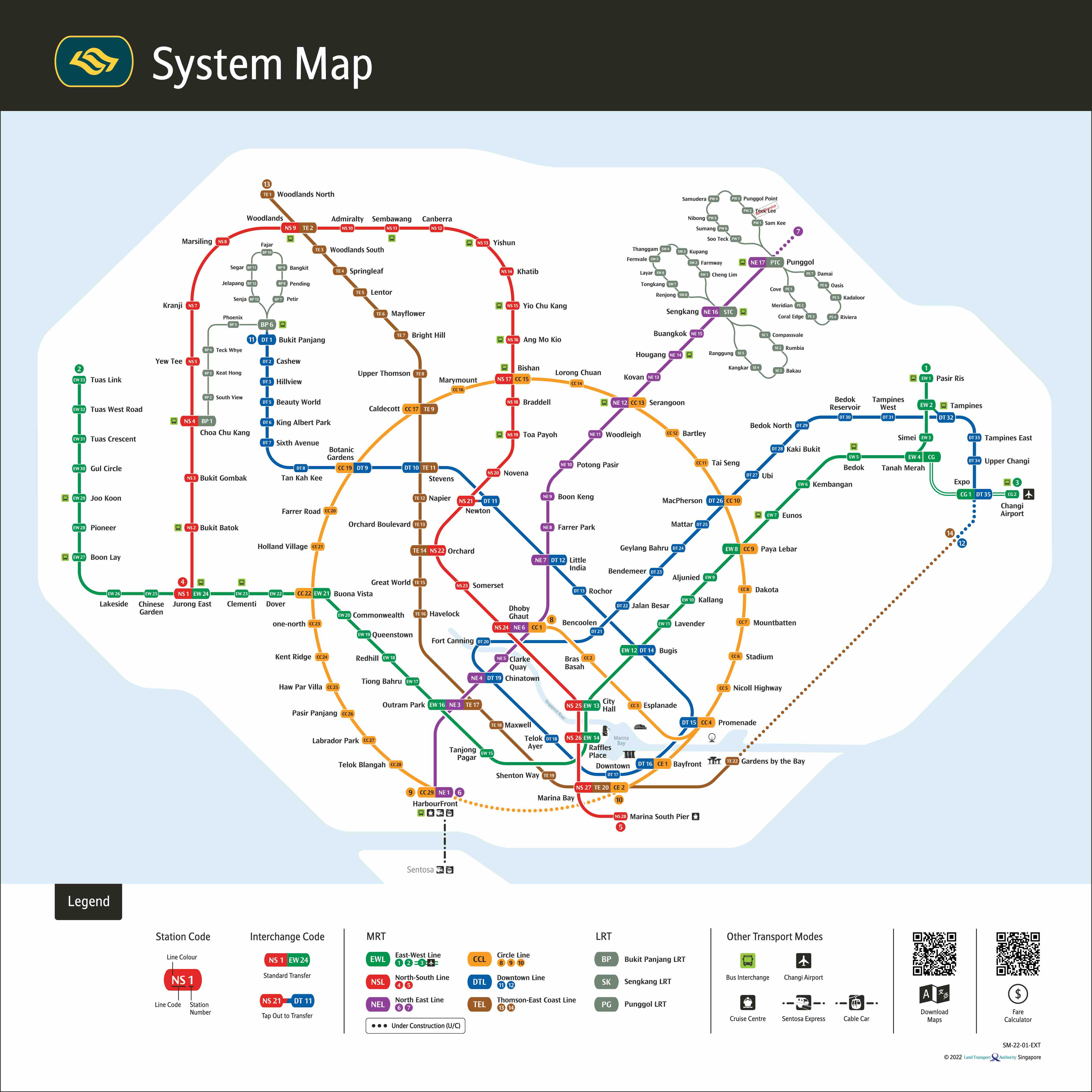 Singapore's Current and Future MRT Map Updated 2025