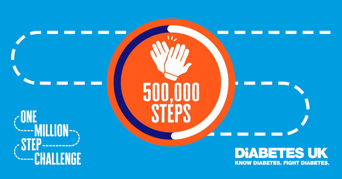 500,000 steps badge - Billy's steps challenge